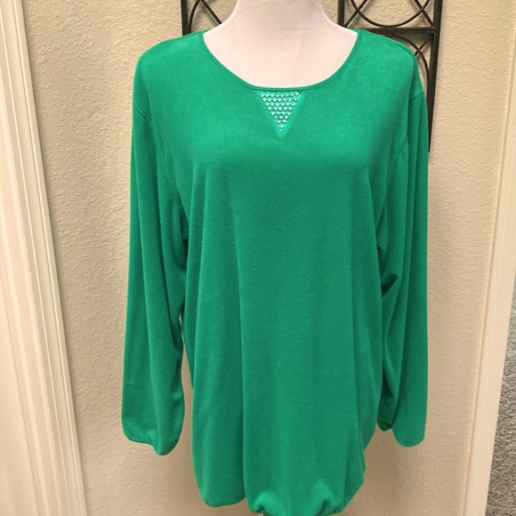 Quacker Factory Tops Quaker Factory Terry Long Sleeve Top Poshmark